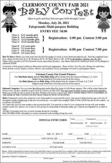 2021 Clermont County Fair Baby Contest | News Democrat